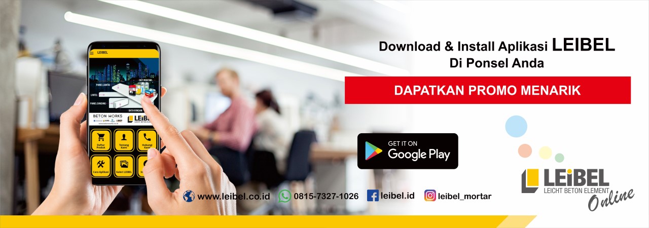 LEIBEL Bata Ringan Panel Lantai Ringan dan Dry Mortar Berkualitas